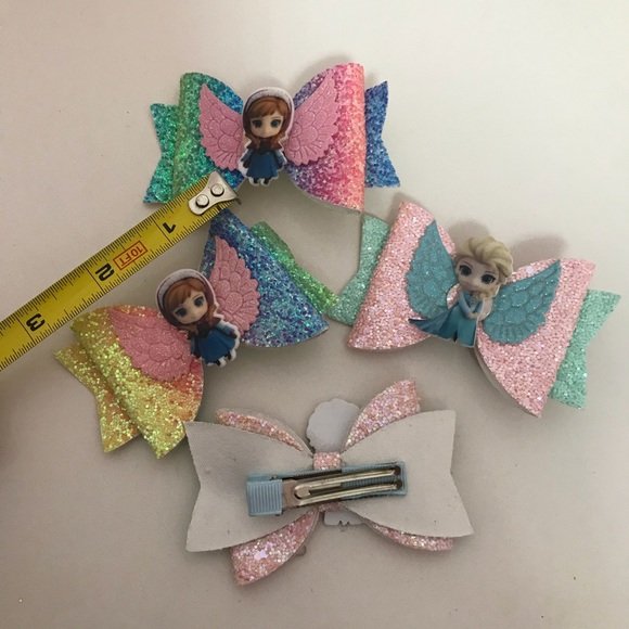 Accessories | Frozen Elsa Anna Cute Sparkly Hair Clips | Poshmark